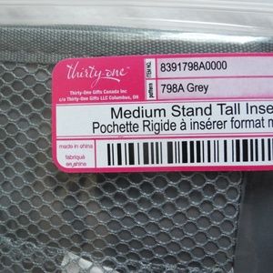 thirty-one | Bags | Thirty One Medium Stand Tall Insert Grey Gray New ...